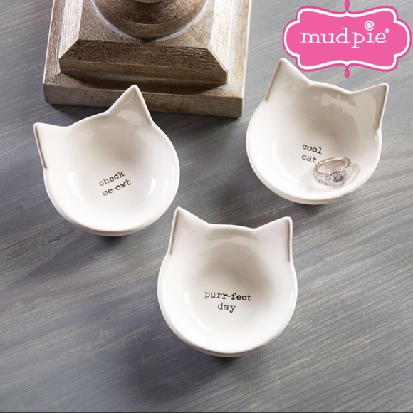 Mud Pie | Storage & Organization | Mud Pie Cat Trinket Dish Bundle ...